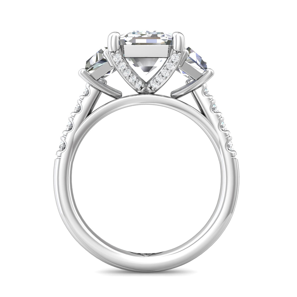 Martin Flyer Encore Emarld Cut Engagement Ring CT06LSTRPL-C-9.5X7.0EC ...