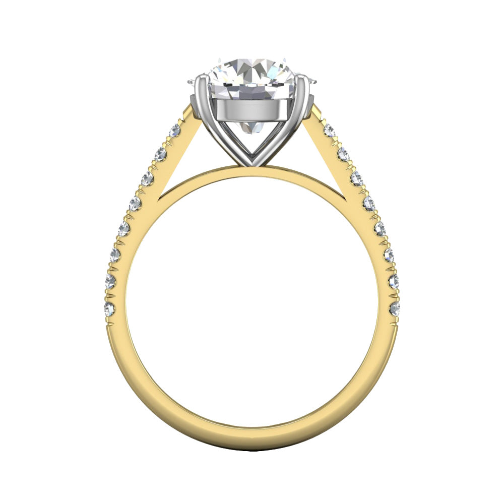 Martin Flyer Micropave Round Engagement Ring DERM18MYZPL-C-9.0RD ...