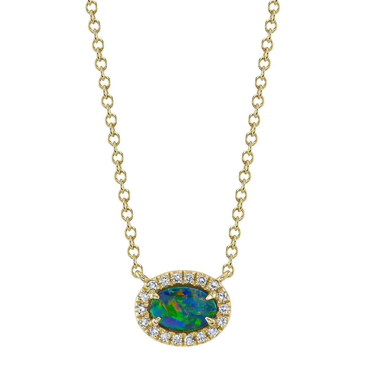 Shy Creation Diamond Opal Pendant Necklace – Topper Fine Jewelers
