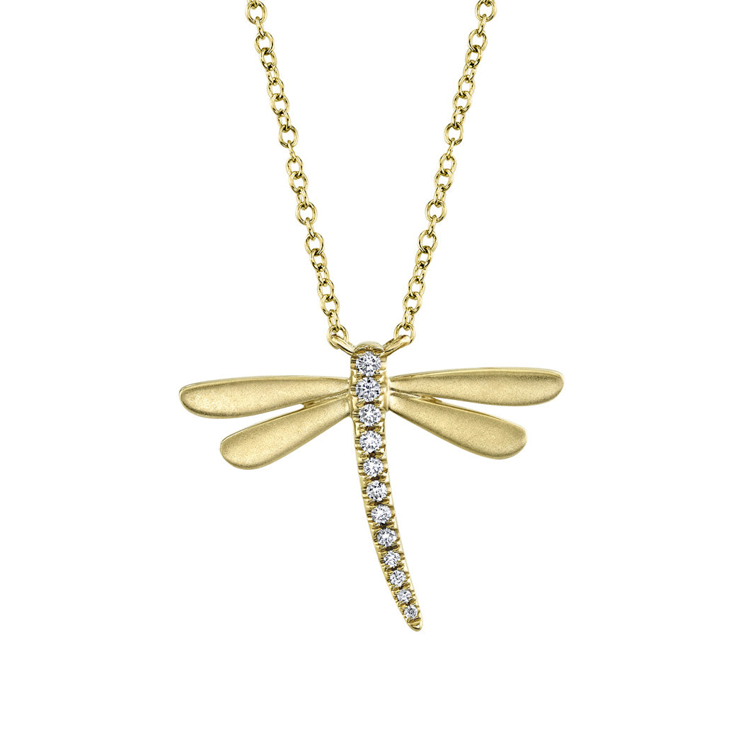 Shy Creation Diamond Dragonfly Necklace SC55020407 – Topper Fine Jewelers
